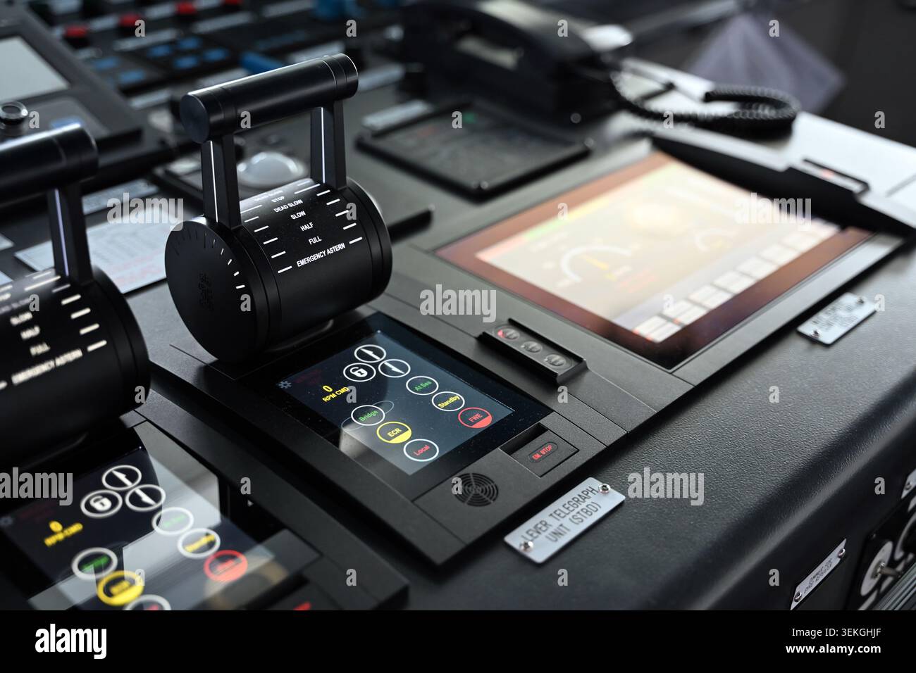 PRODUCTION - 12 May 2026, Spain, Ferrol: On the bridge of the LNG ...