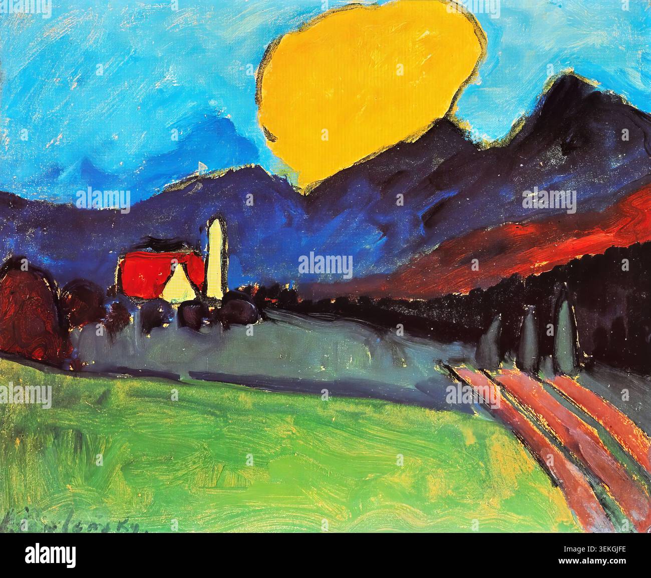 Alexej von Jawlensky – Landscape with Orange Cloud (Landschaft mit ...