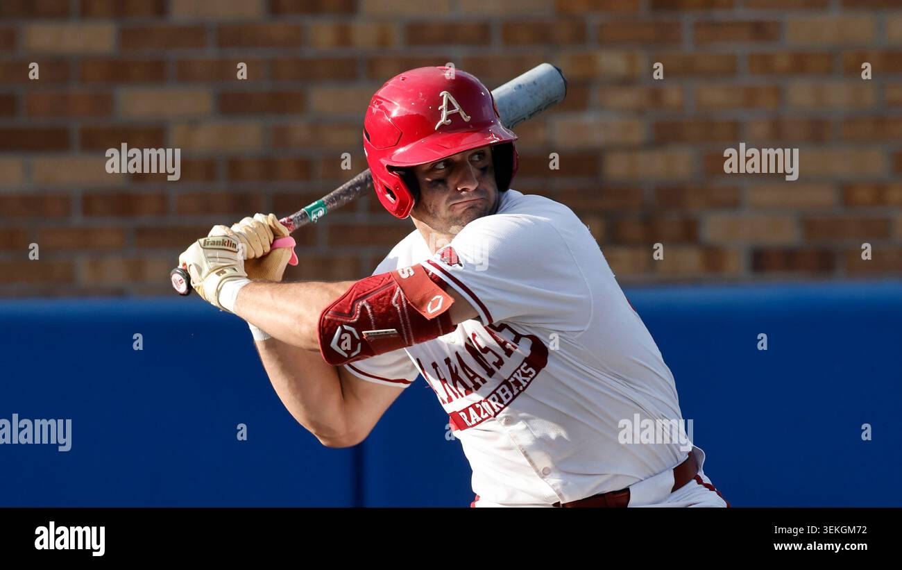 Arkansas' Ryder Helfrick (27) during an NCAA regional baseball game on ...