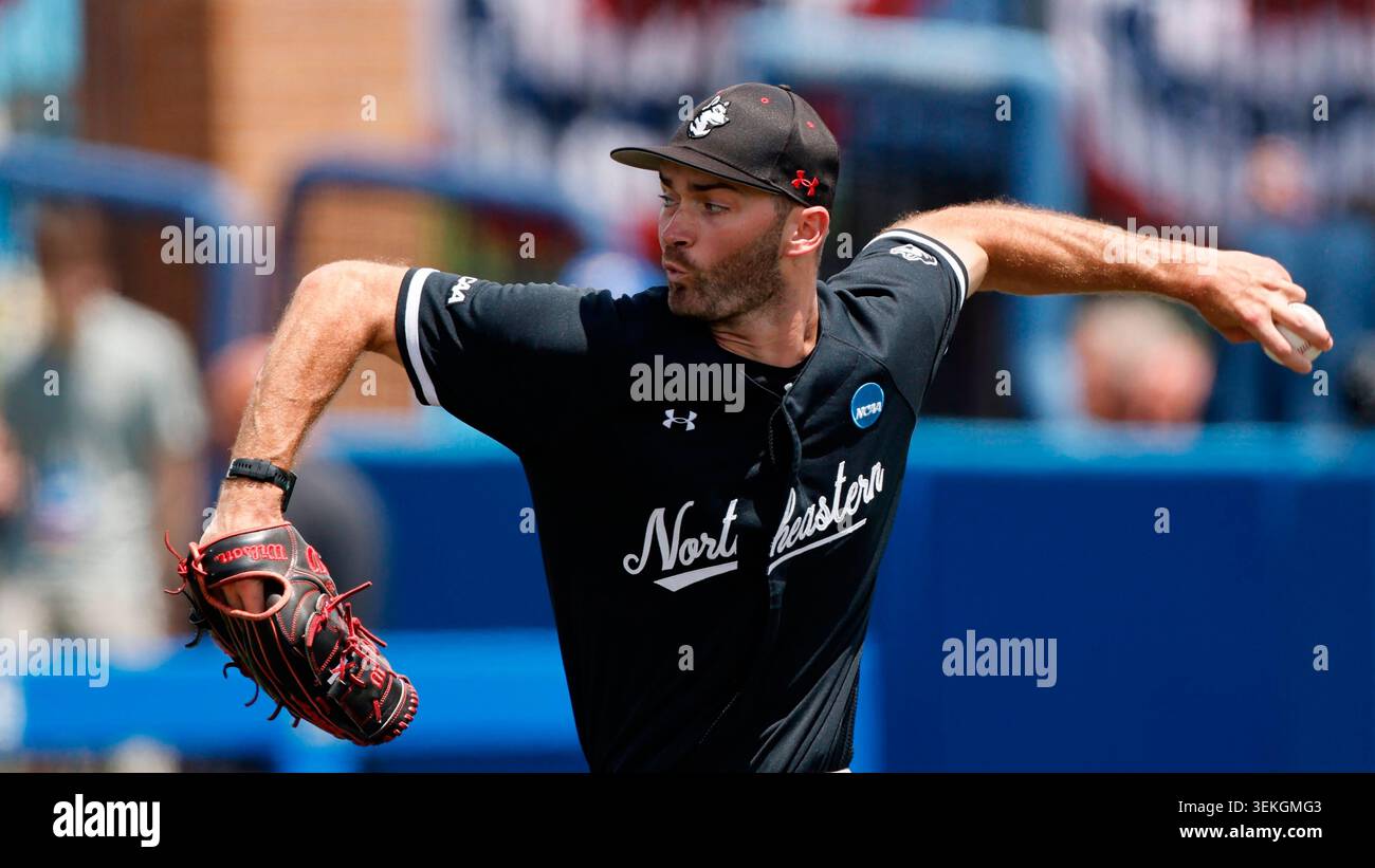 Northeastern pitcher David McSweeney (40) during an NCAA regional ...