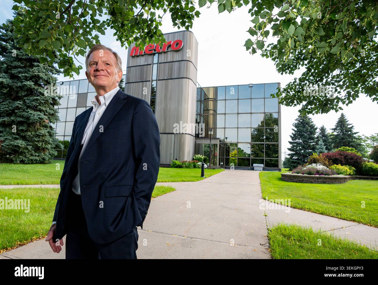 Eric La Flèche, president and CEO of Metro Inc., poses at the head ...