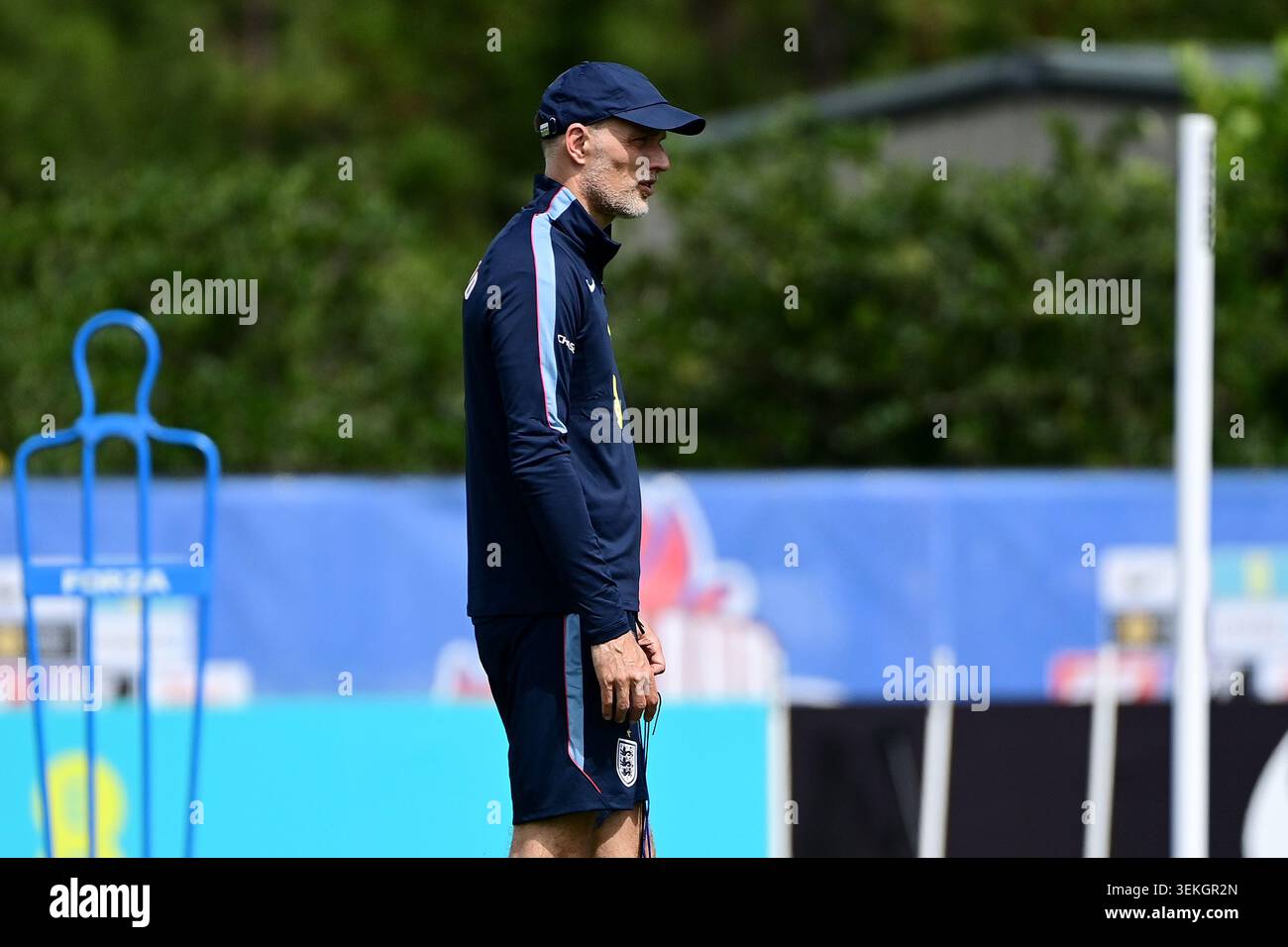England head coach Thomas Tuchel during a training session at Palm ...