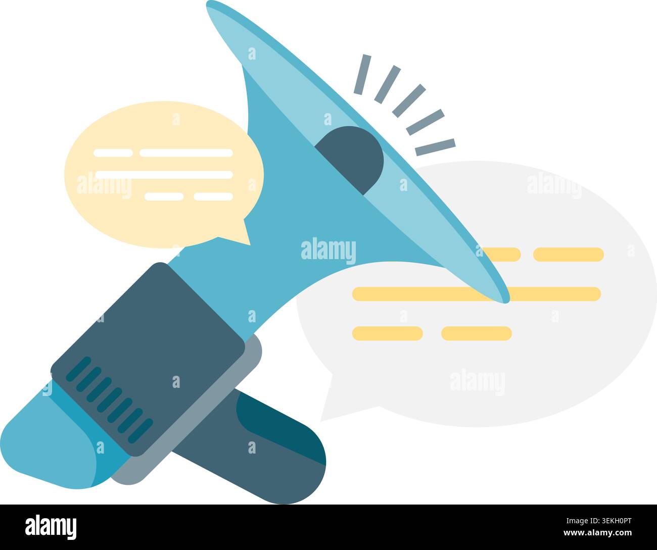 megaphone announcing message Stock Vector Image & Art - Alamy