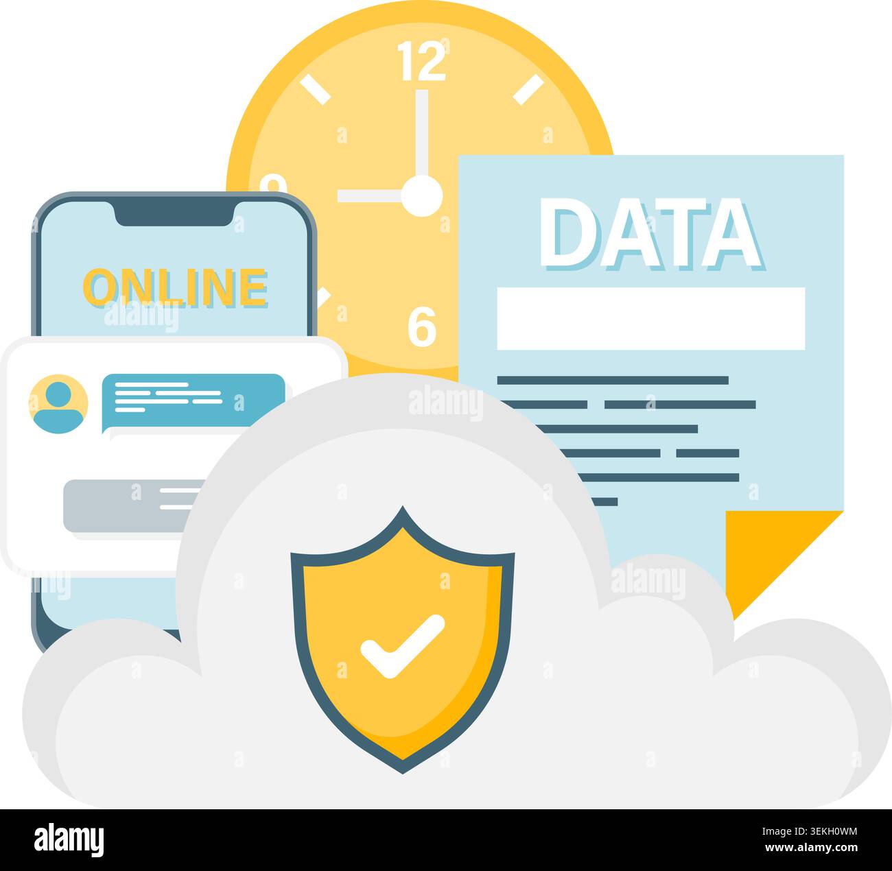 cloud messaging security Stock Vector Image & Art - Alamy