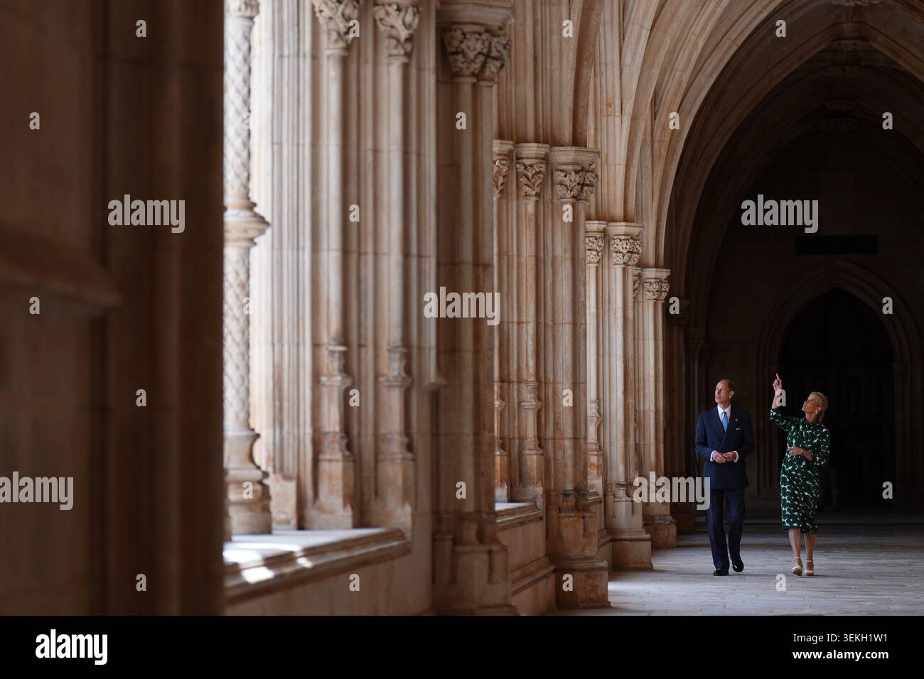 The Duke and Duchess of Edinburgh at Batalha Monastery, as part of ...