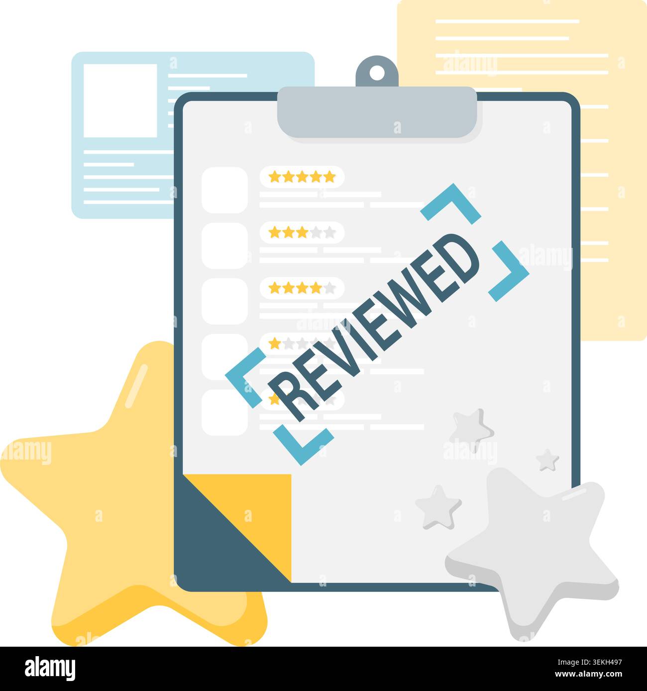 checklist with review stamp Stock Vector Image & Art - Alamy