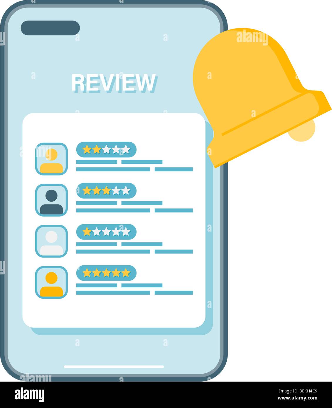 mobile app review interface Stock Vector Image & Art - Alamy