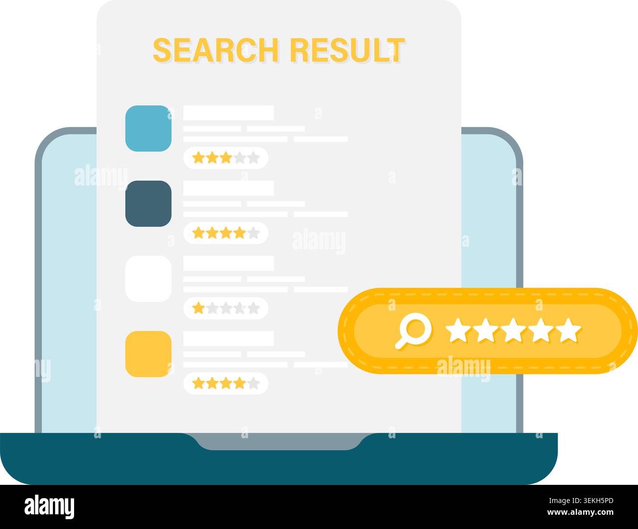 search results with star rating Stock Vector Image & Art - Alamy