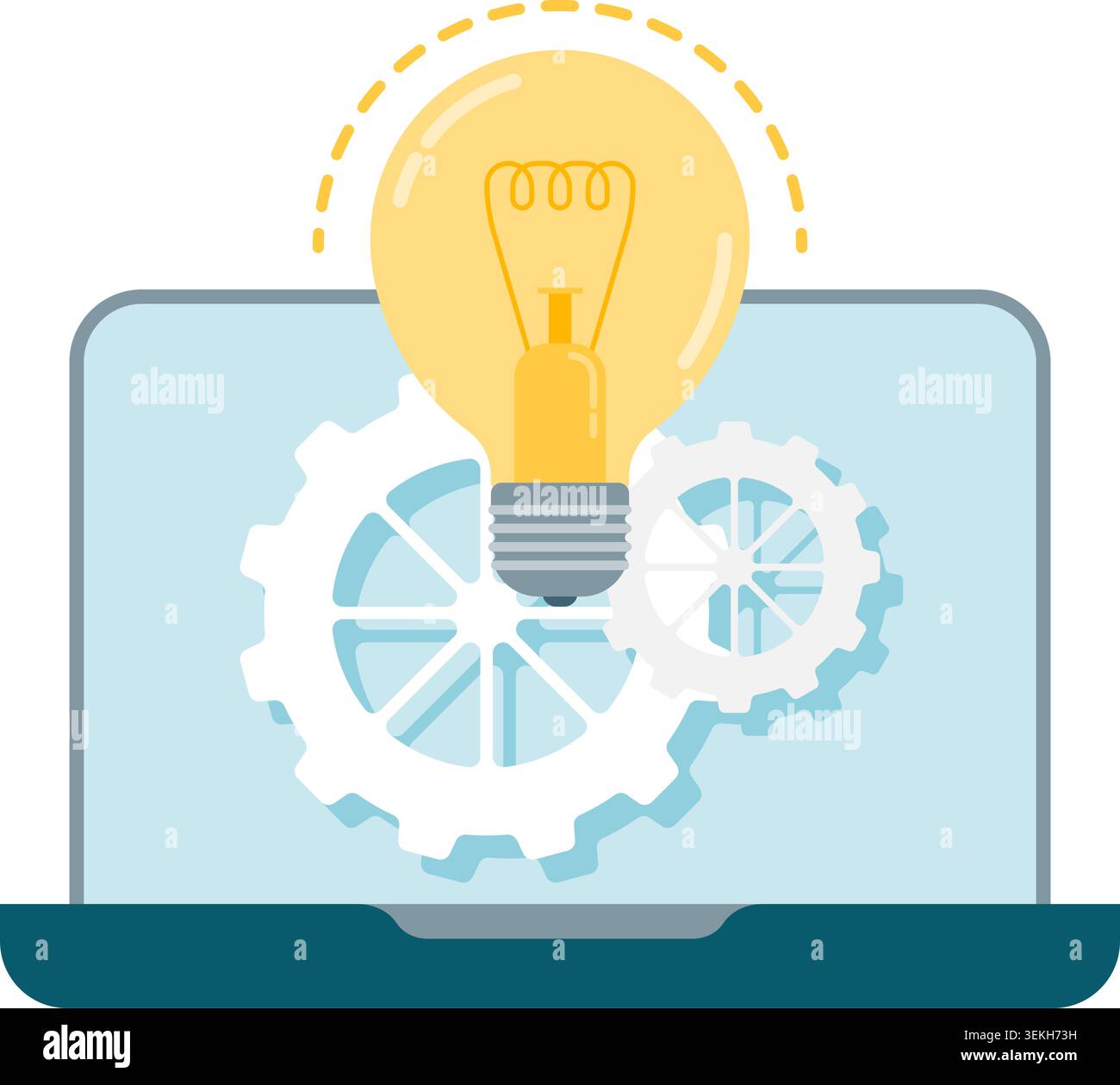laptop with lamp Stock Vector Image & Art - Alamy