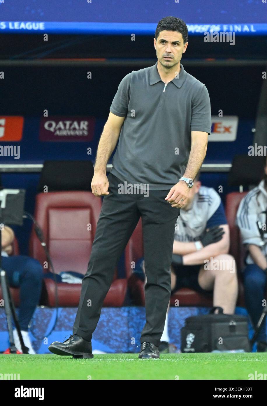 Trainer [coach] Mikel Arteta (Arsenal) Budapest, May 30, 2026, Soccer ...