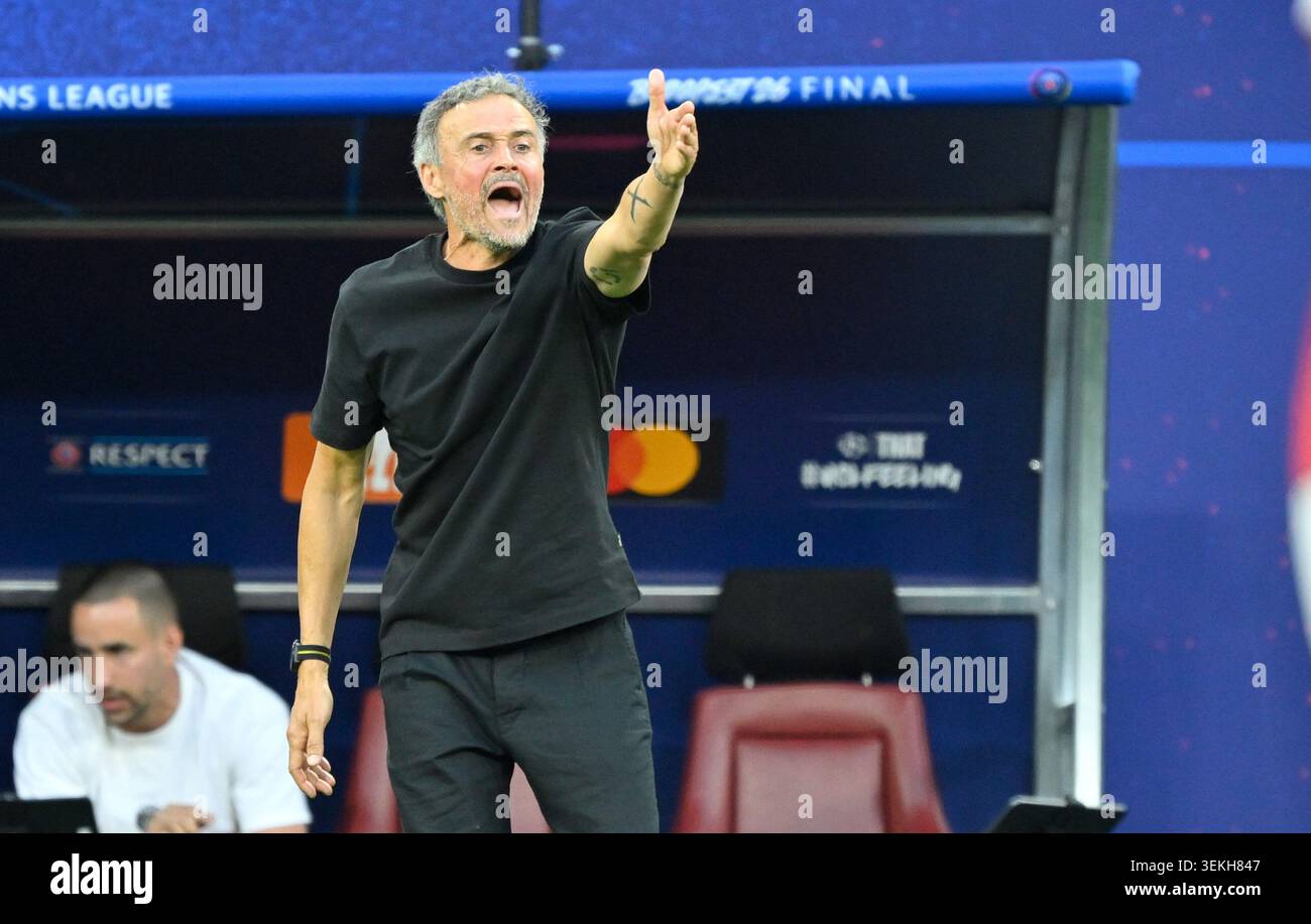 Trainer [coach] Luis Enrique (PSG) Budapest, May 30, 2026, Soccer ...