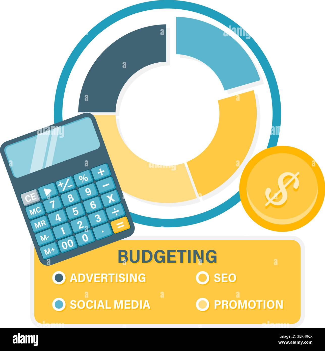 advertising budget allocation Stock Vector Image & Art - Alamy