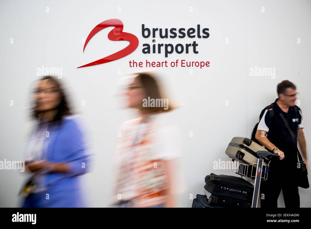 Picture shows a strike action of Belgian air traffic control ...