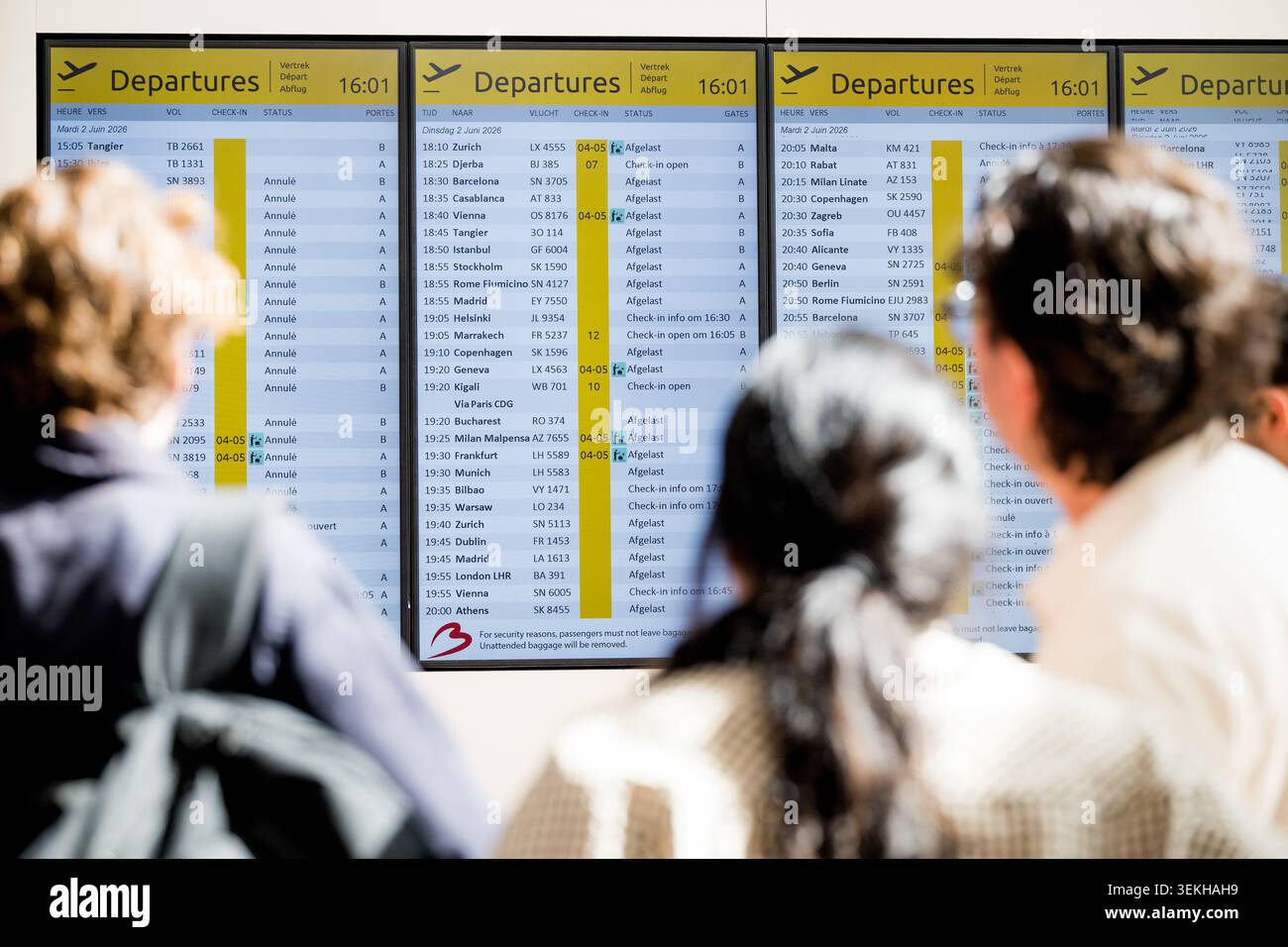 Picture shows a strike action of Belgian air traffic control ...
