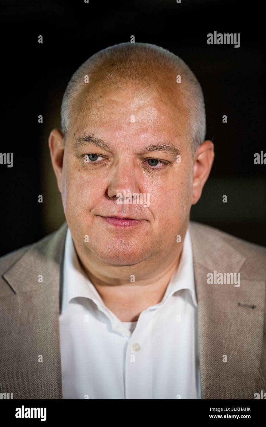 Spokesperson Kurt Verwilligen pictured during the air traffic control ...