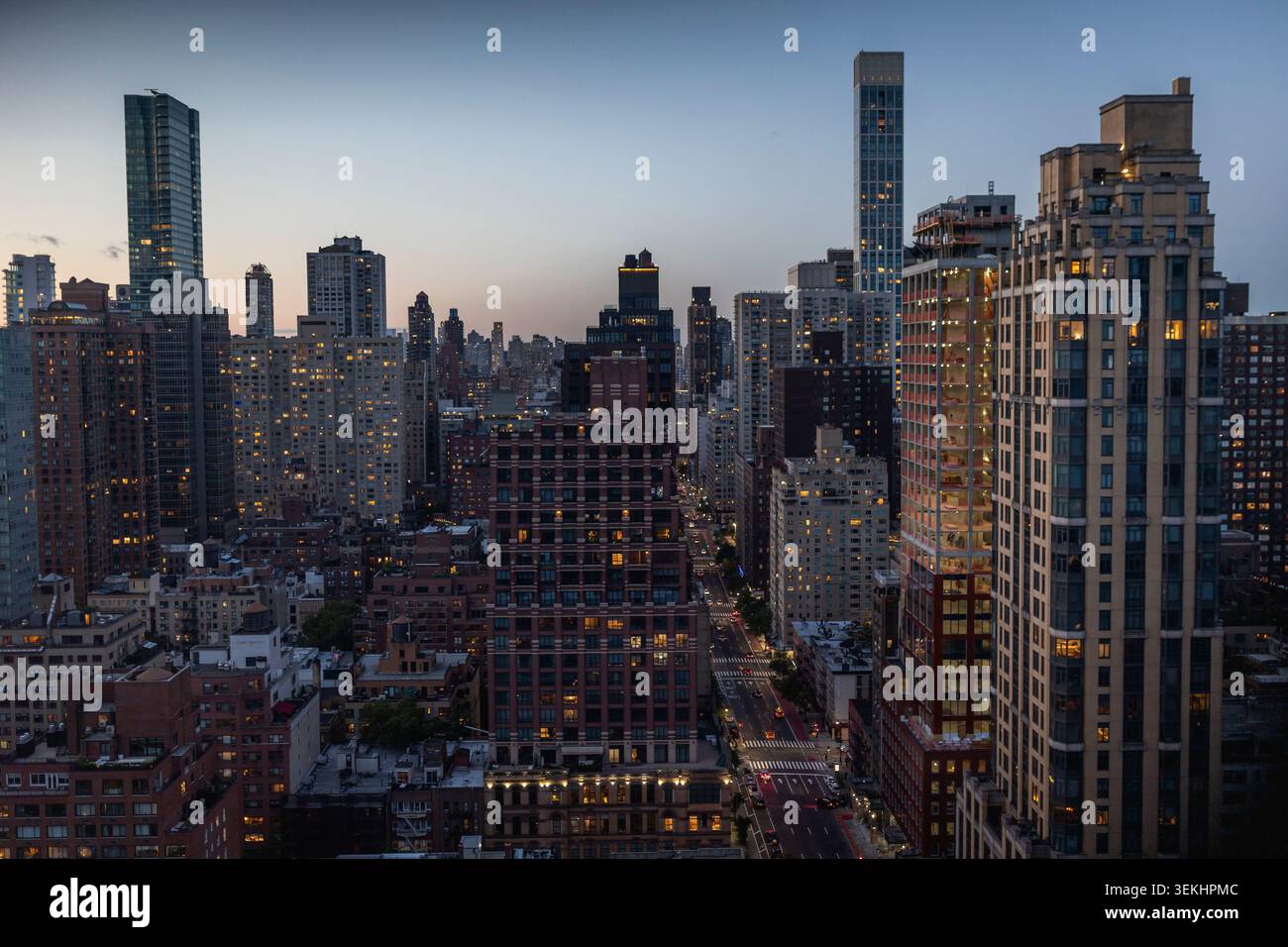 Sample photo: After-work traffic on First Avenue during the blue hour ...