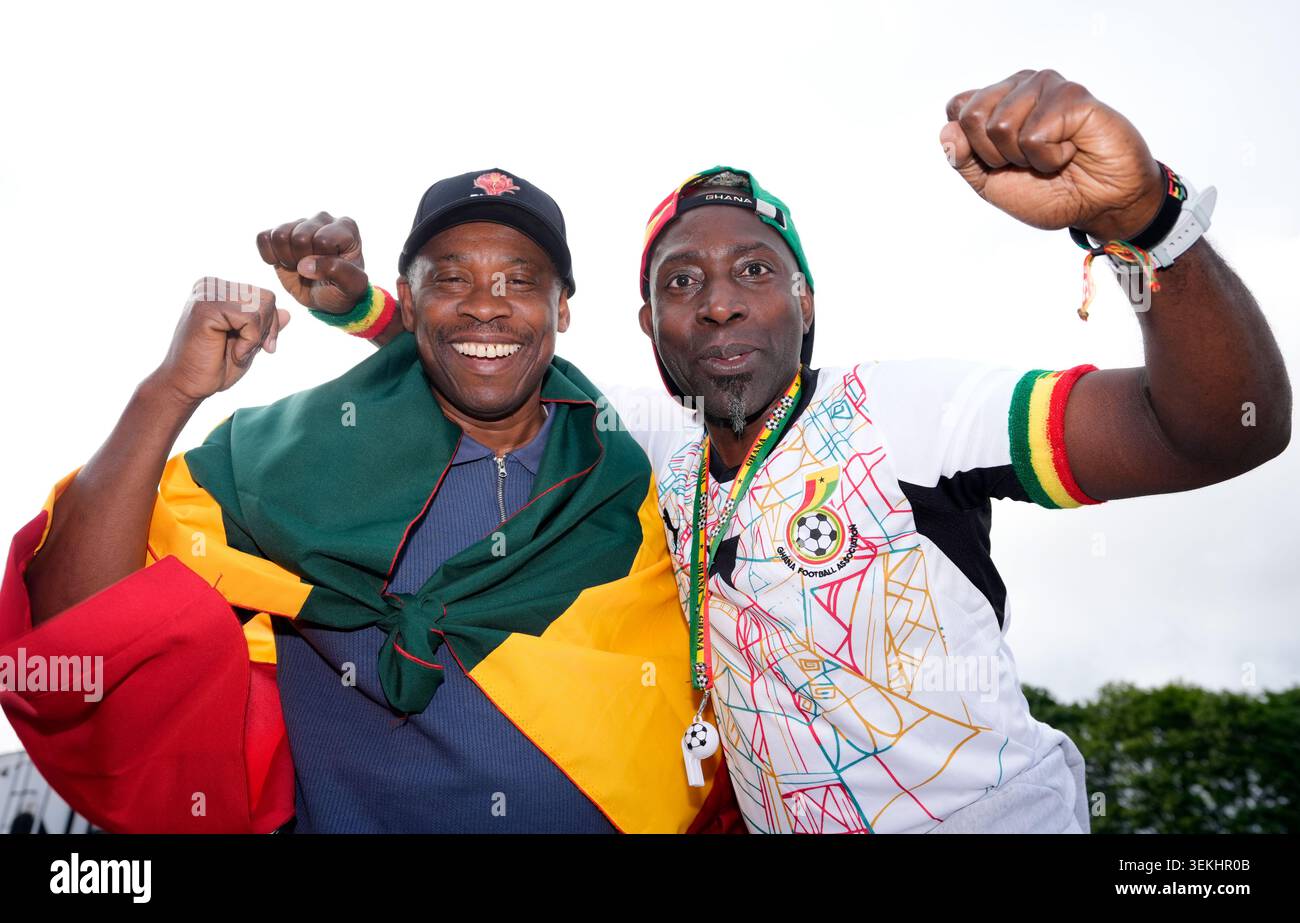 Ghana fans ahead of the international friendly at the Cardiff City ...