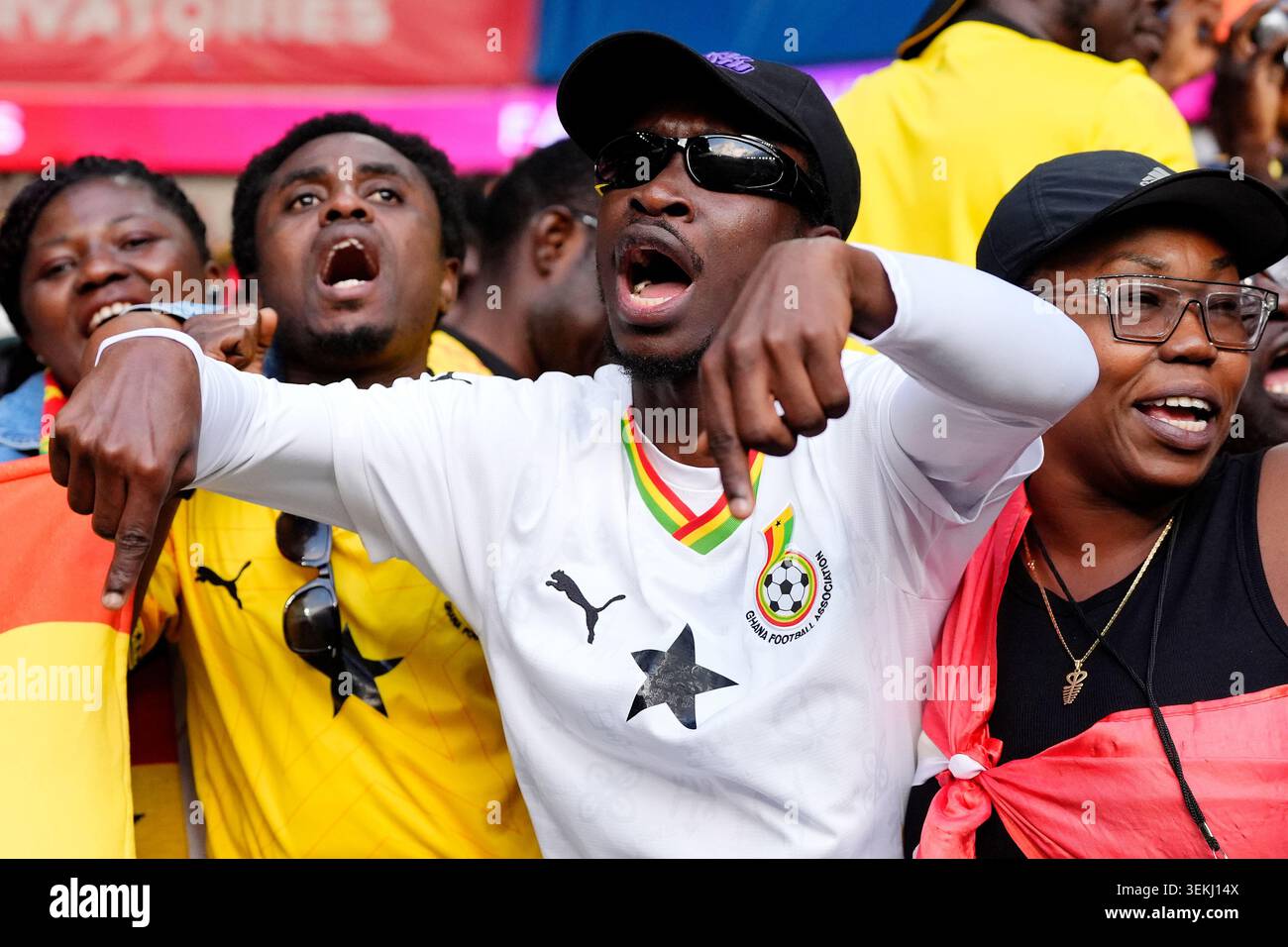 Ghana fans during the international friendly at the Cardiff City ...