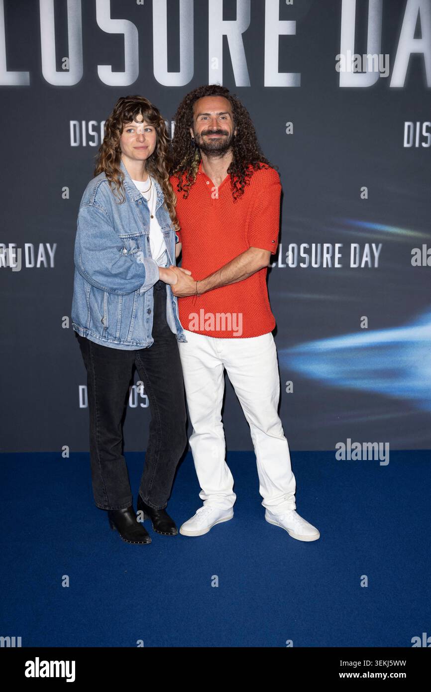 Maxime Musqua and Clementine Guy pose during a photocall for the ...
