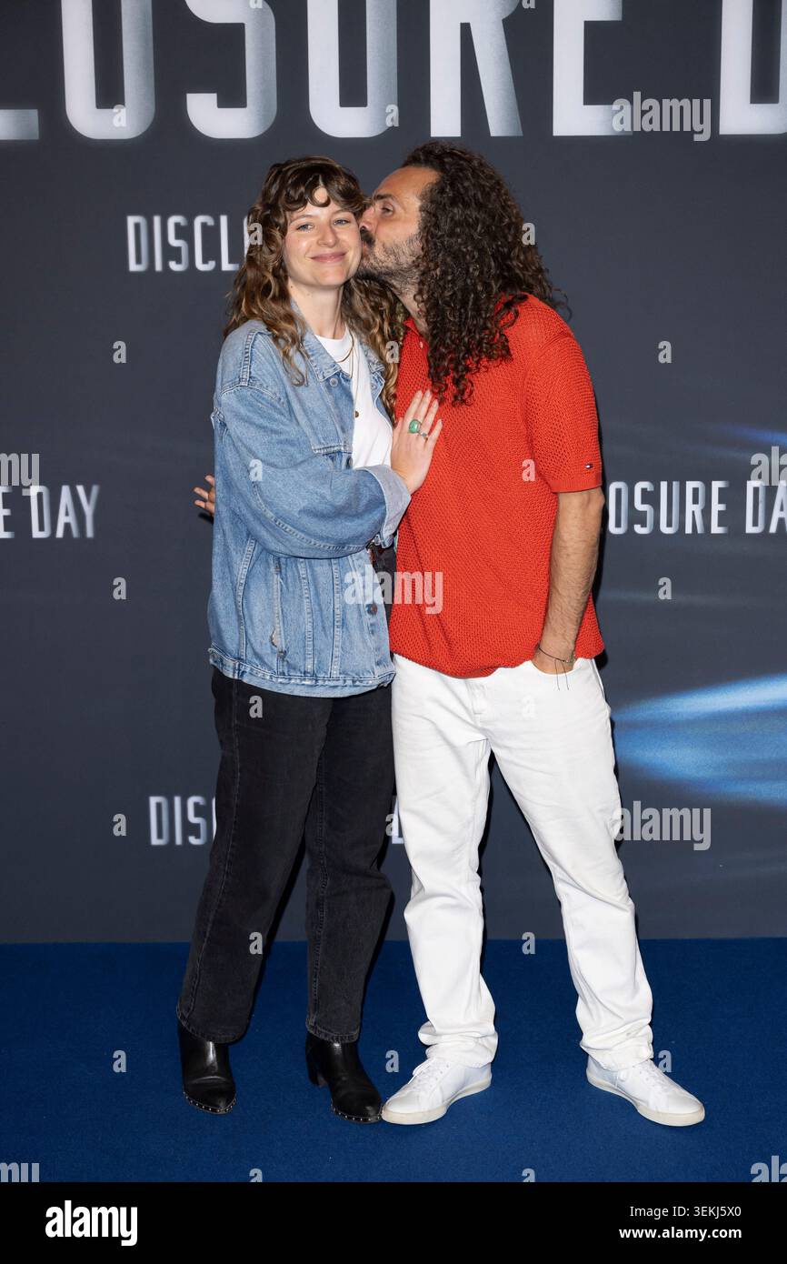 Maxime Musqua and Clementine Guy pose during a photocall for the ...