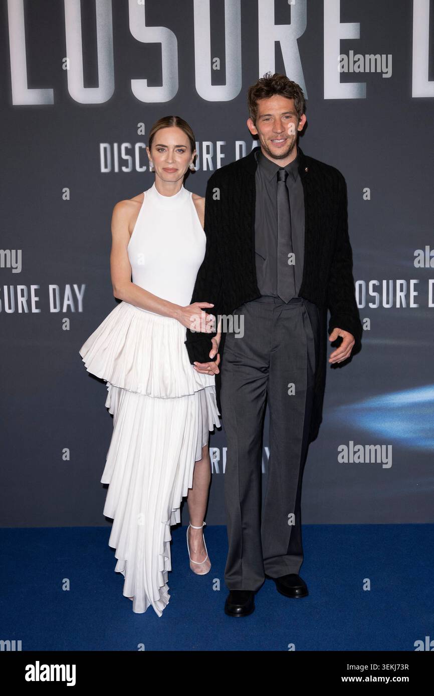 Emily Blunt, Josh O'Connor during a photocall for the premiere of the ...