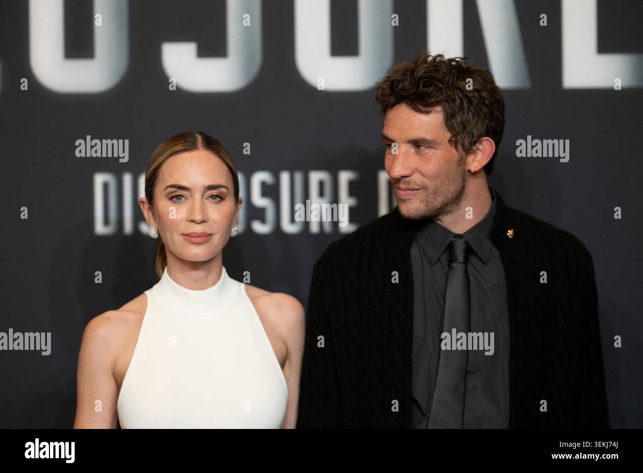Emily Blunt Josh O'Connor pose during a photocall for the premiere of ...