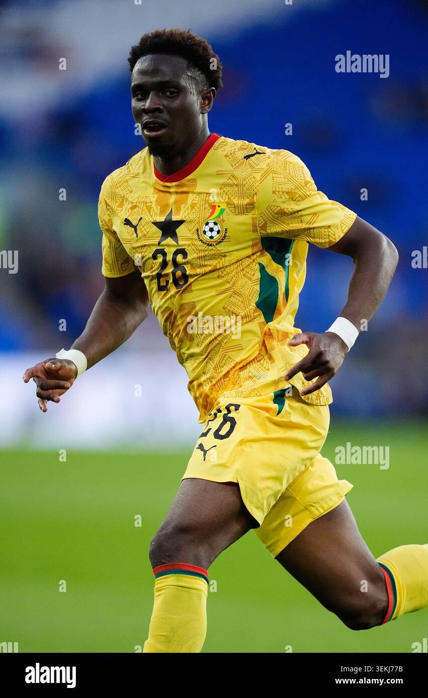 Ghana's Marvin Senaya during the international friendly at the Cardiff ...