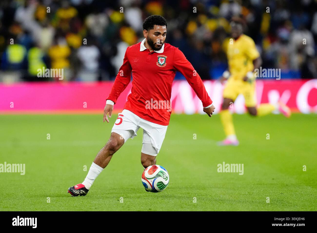Wales' Jay Dasilva during the international friendly at the Cardiff ...