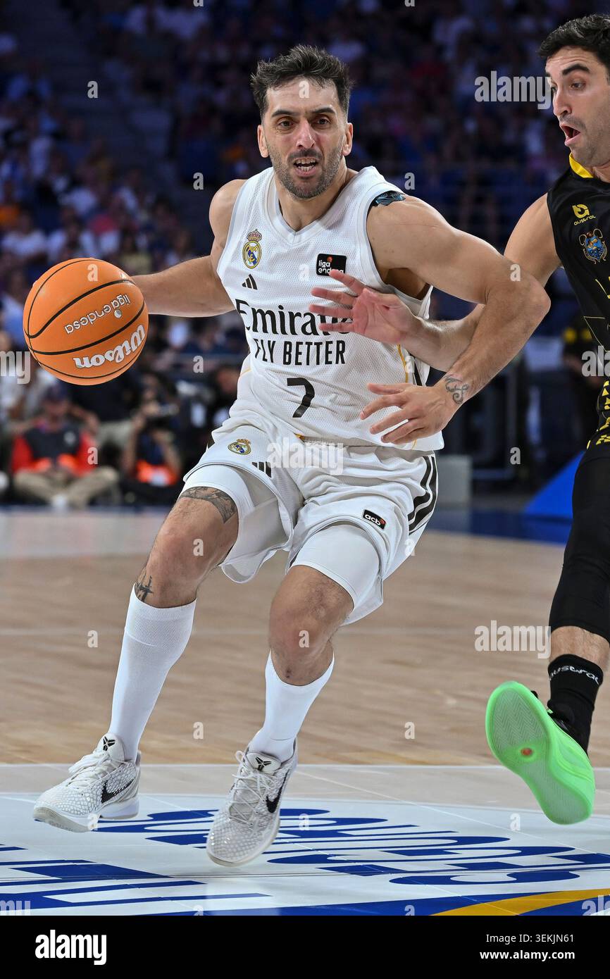 Facundo Campazzo of Real Madrid durante the Spanish basketball League ...