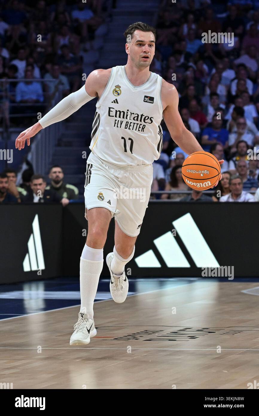 Mario Hezonja of Real Madrid durante the Spanish basketball League ACB ...