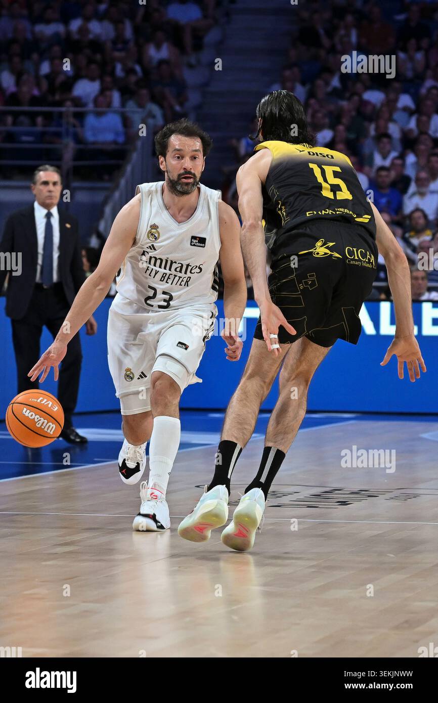 Sergio Llull of Real Madrid durante the Spanish basketball League ACB ...