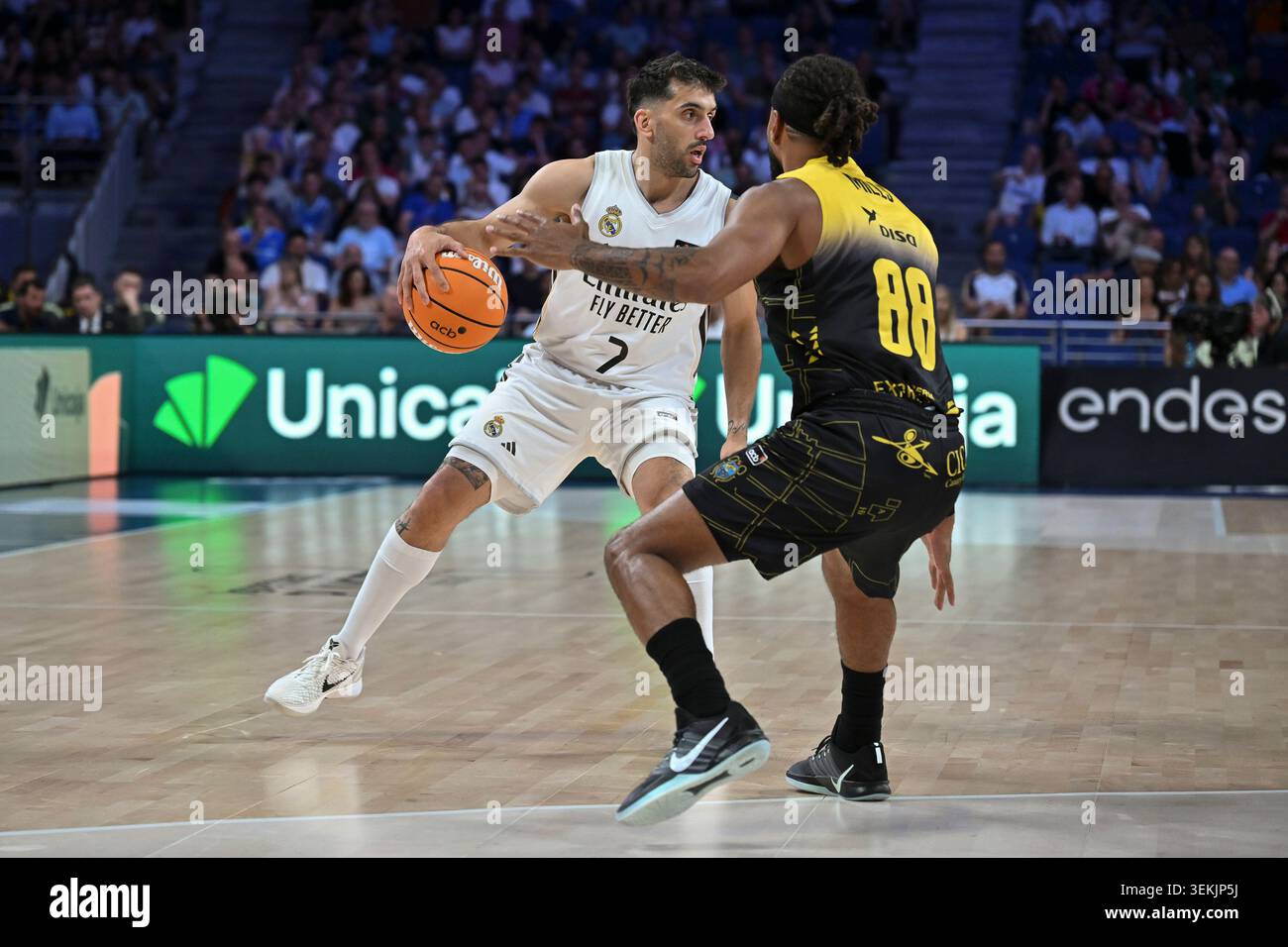 Facundo Campazzo of Real Madrid durante the Spanish basketball League ...