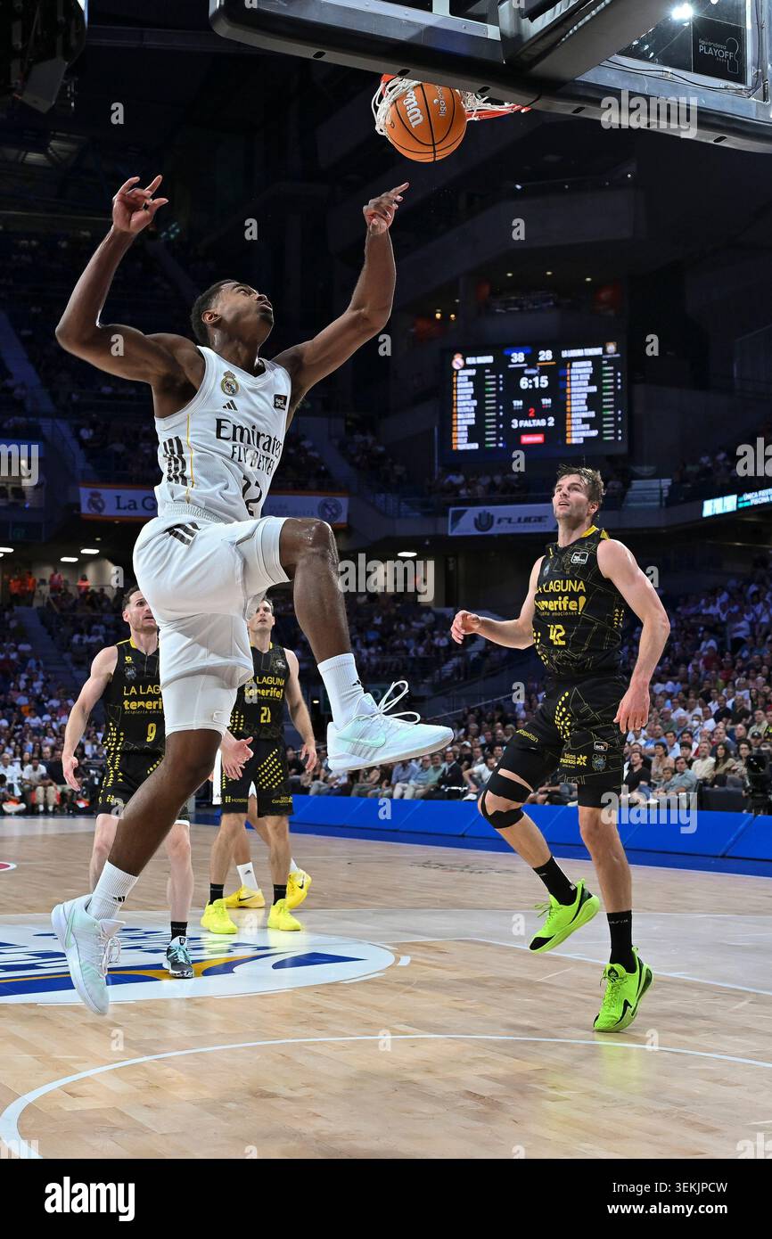 Theo Maledon of Real Madrid durante the Spanish basketball League ACB ...