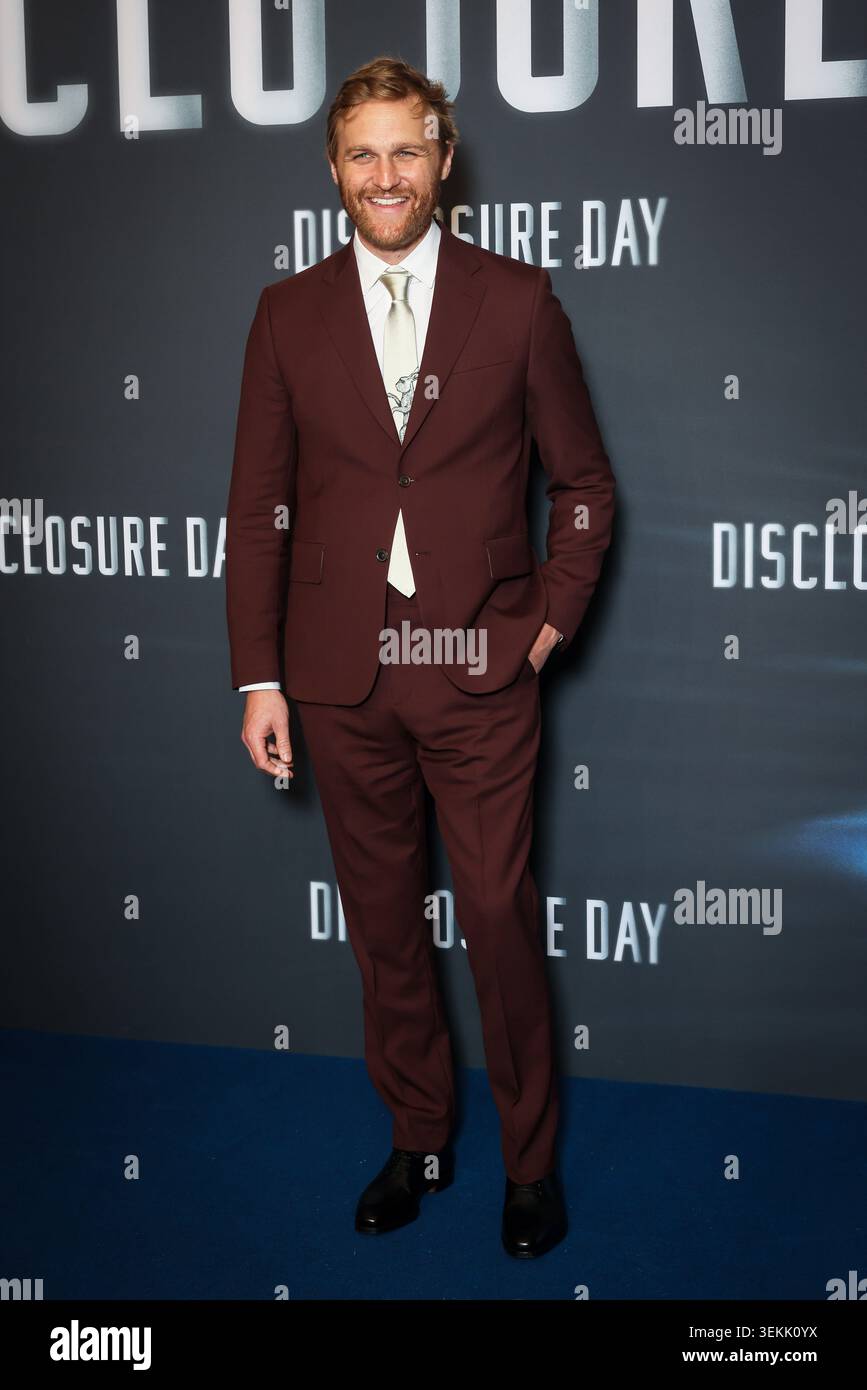 American actor Wyatt Russel poses before the premiere of the film ...