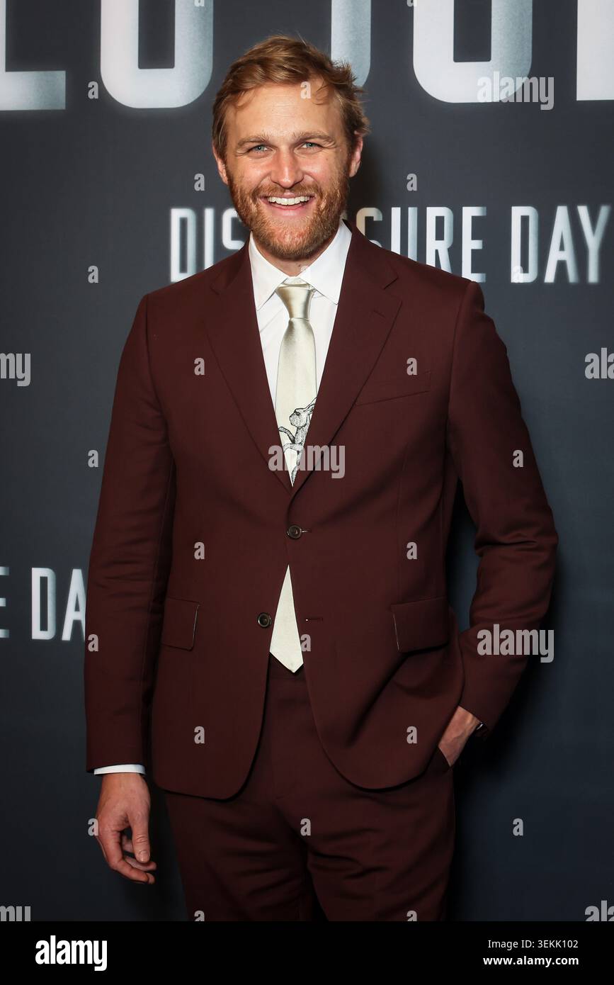 American actor Wyatt Russel poses before the premiere of the film ...