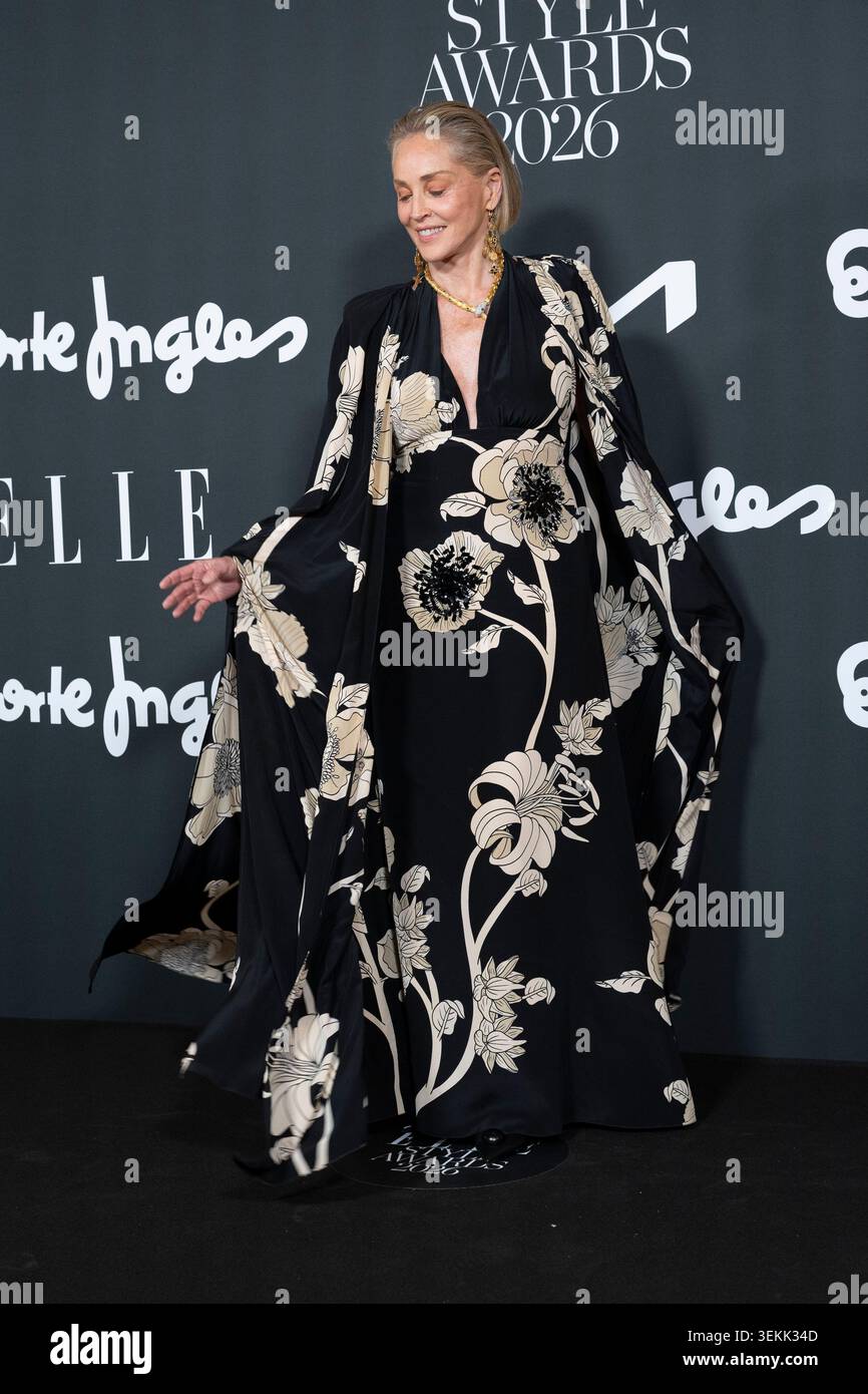 Madrid, Spain. 02nd June, 2026. American actress Sharon Stone attends ...