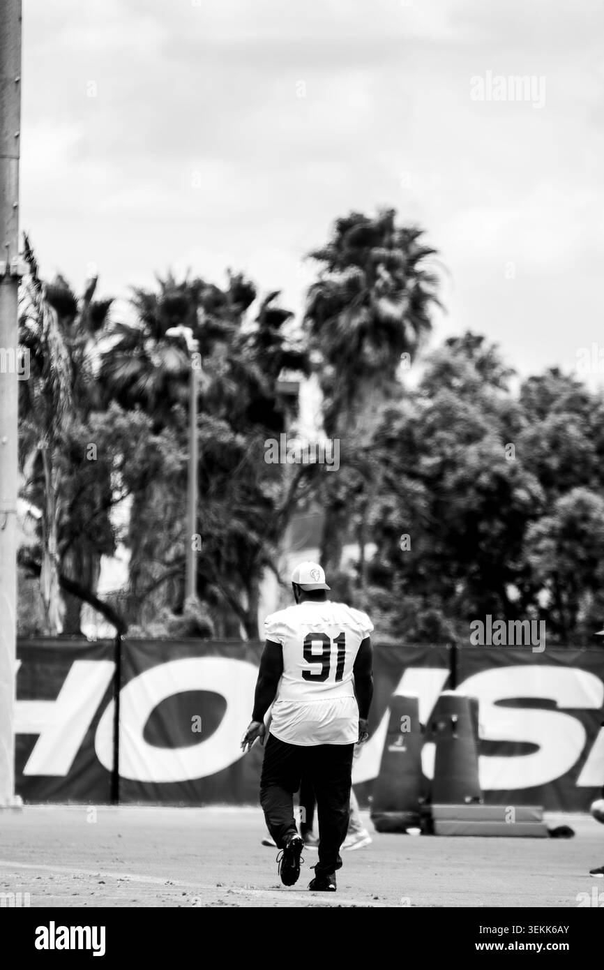 Los Angeles Rams defensive end Kobie Turner (91) during OTA’s on ...