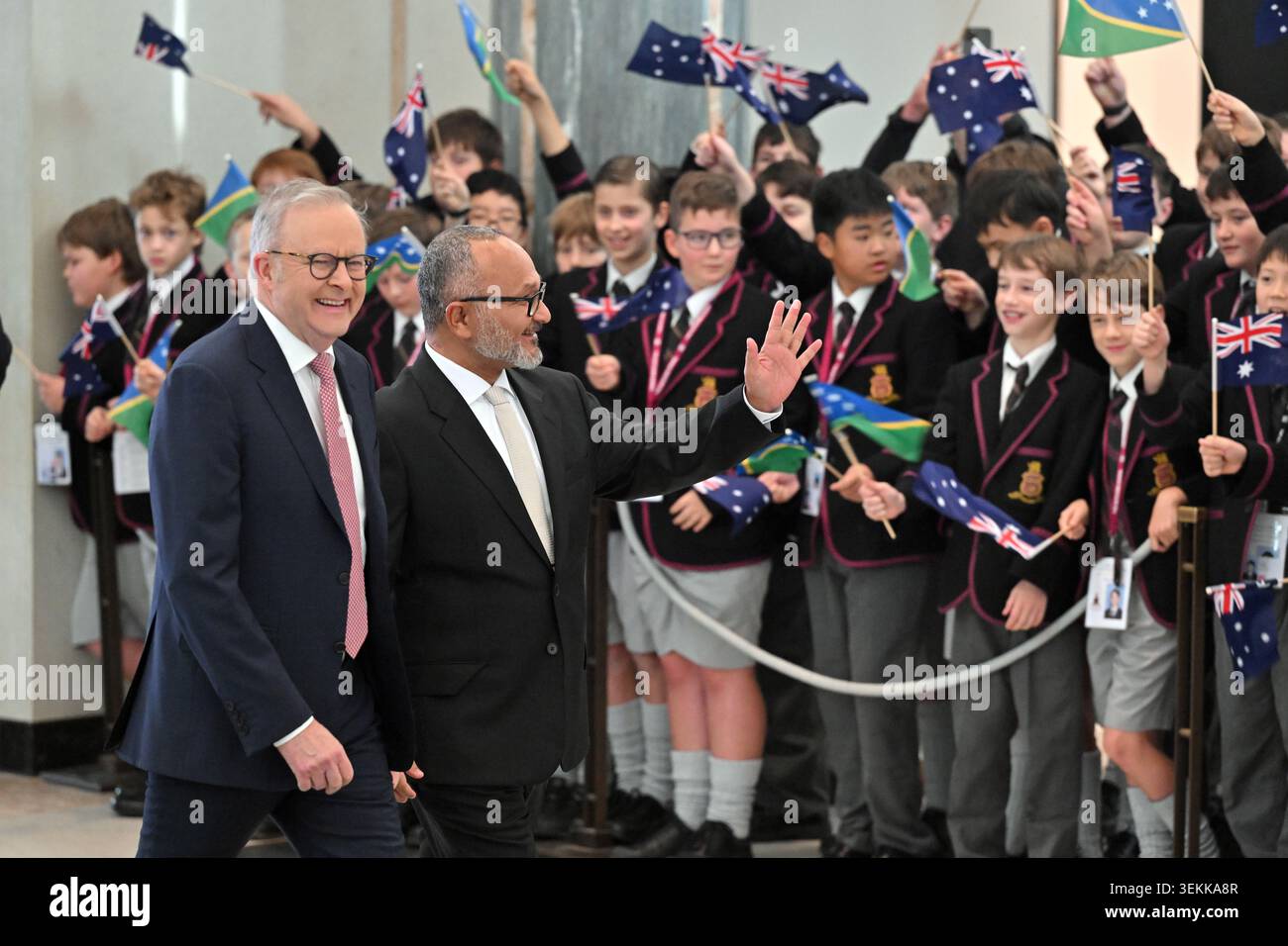 Canberra, Australia. 03rd June, 2026. Solomon Islands Prime Minister ...