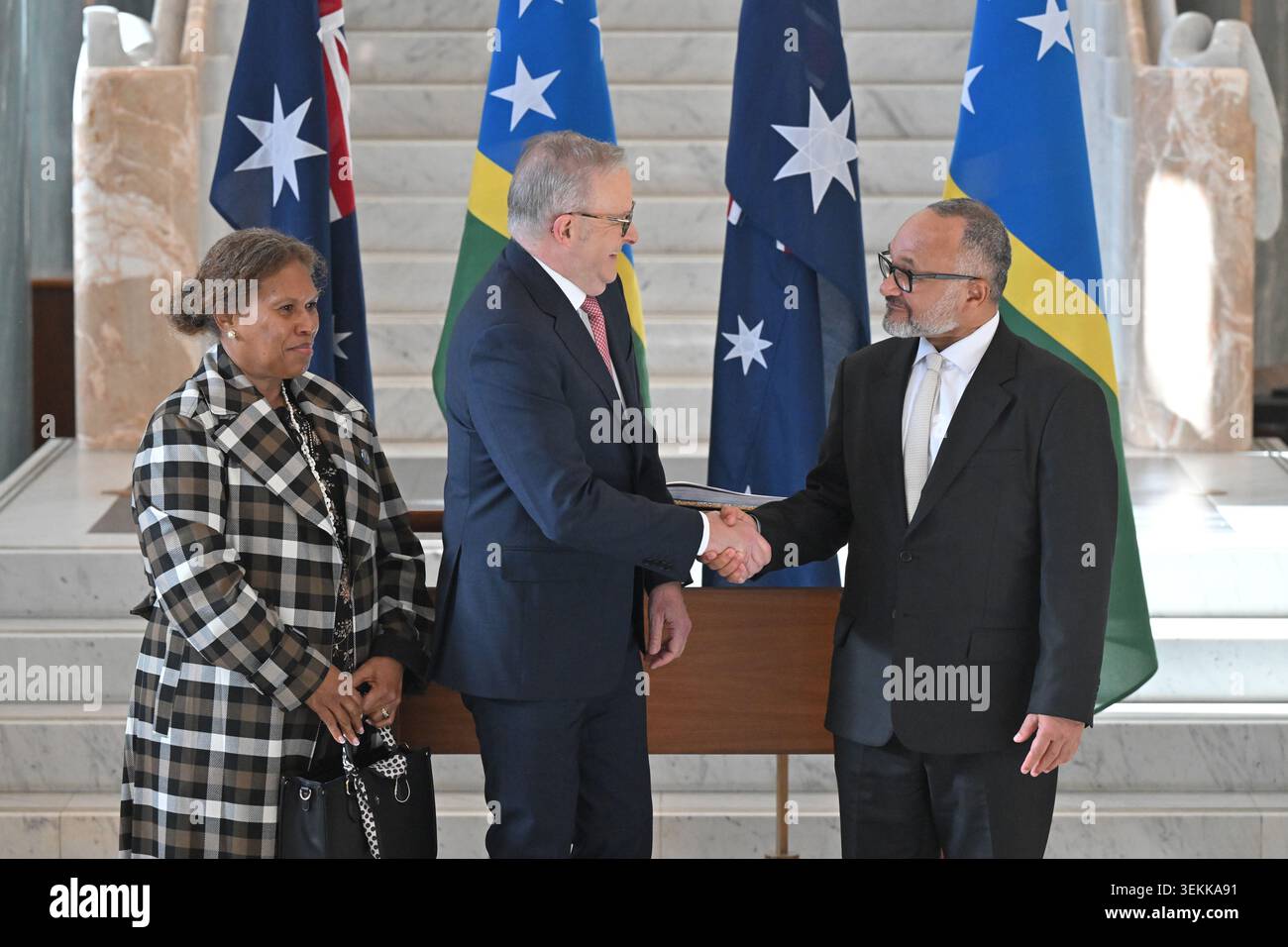 Canberra, Australia. 03rd June, 2026. Solomon Islands Prime Minister ...