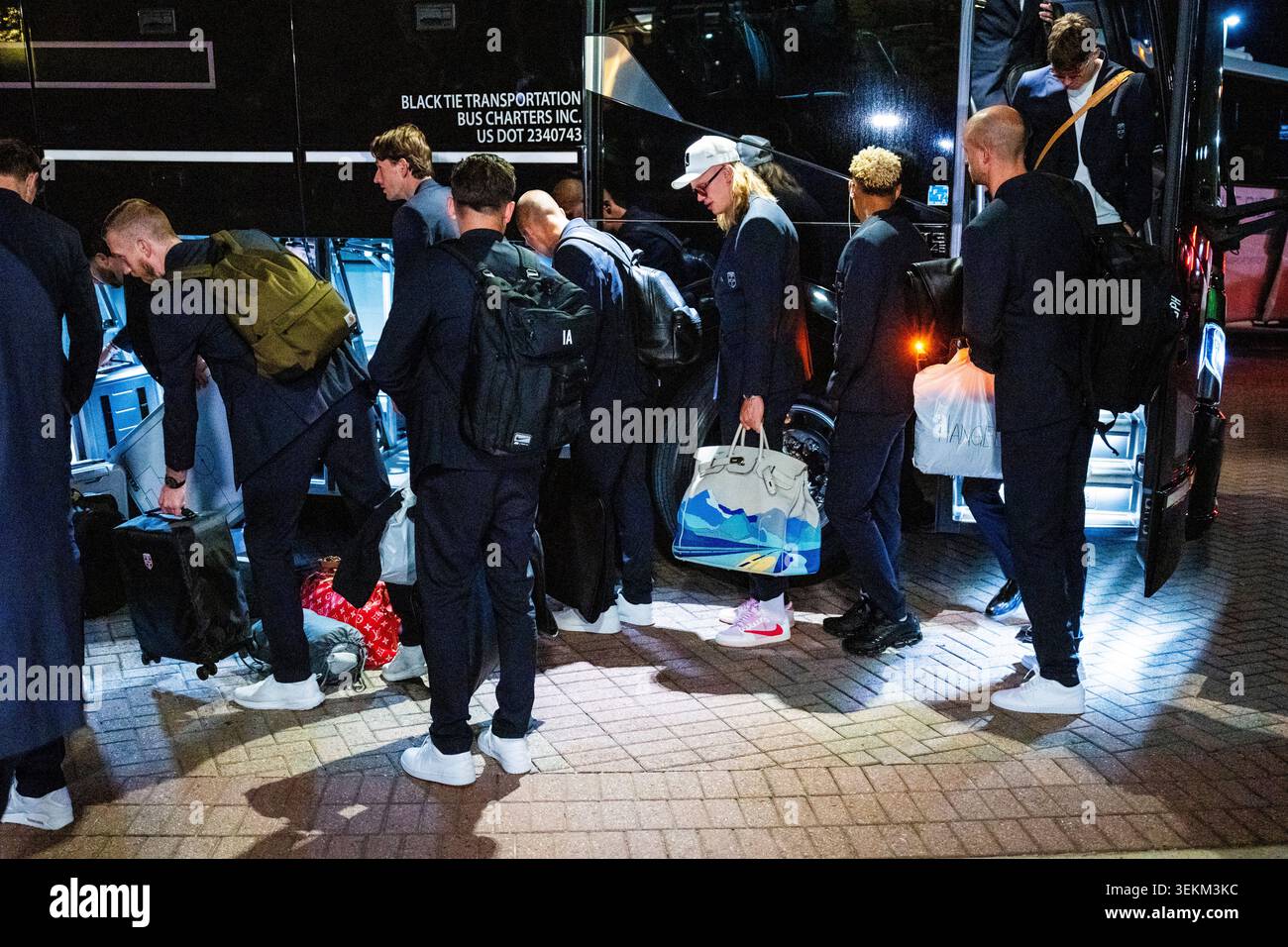 Greensboro , USA 20260602. Norway's Erling Braut Haaland arrives at the ...