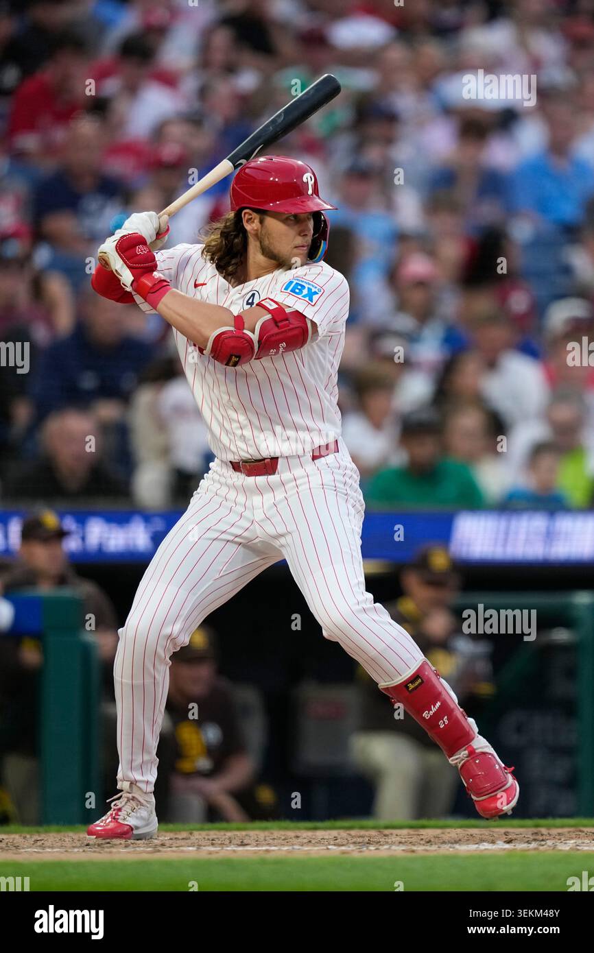 Philadelphia Phillies' Alec Bohm plays during a baseball game Tuesday ...
