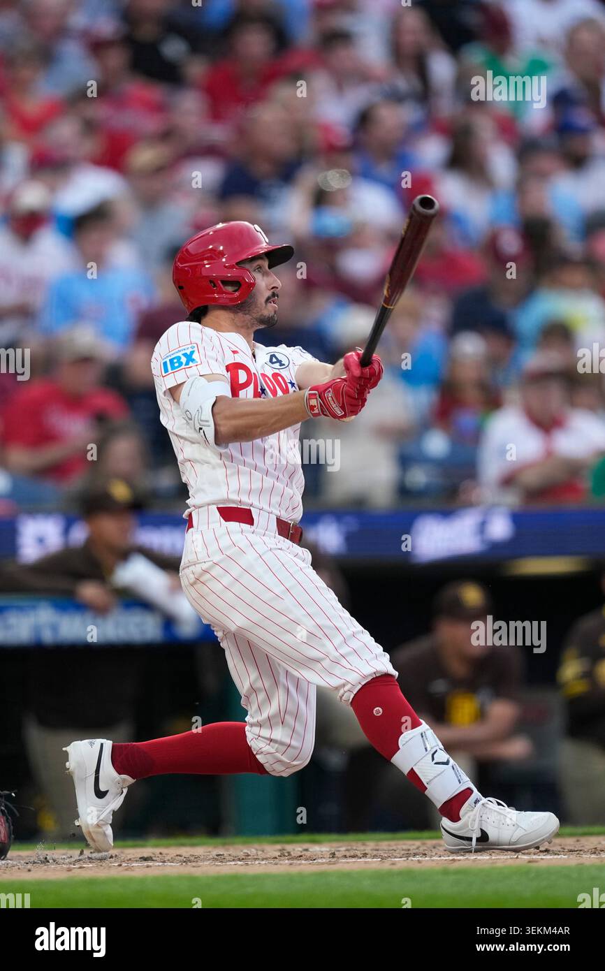 Philadelphia Phillies' Garrett Stubbs plays during a baseball game ...