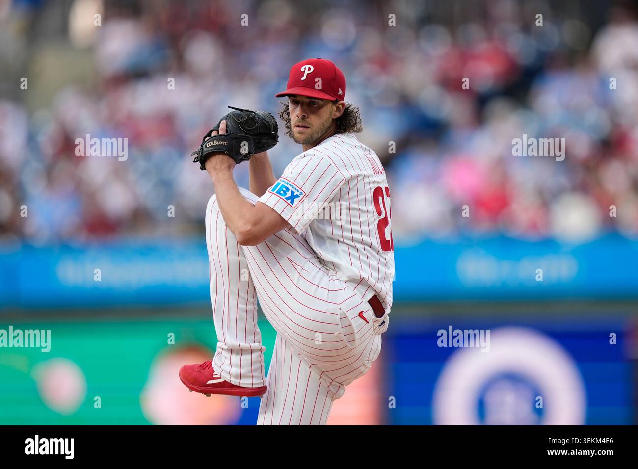 Philadelphia Phillies' Aaron Nola plays during a baseball game Tuesday ...