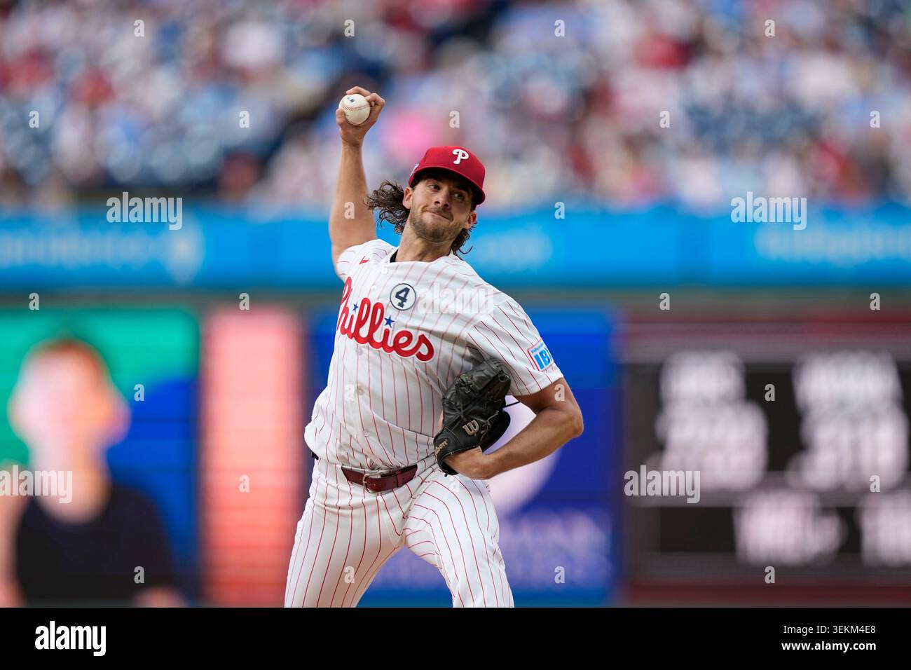 Philadelphia Phillies' Aaron Nola plays during a baseball game Tuesday ...