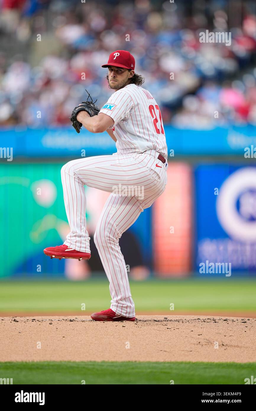 Philadelphia Phillies' Aaron Nola plays during a baseball game Tuesday ...