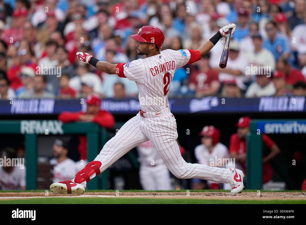 Philadelphia Phillies' Justin Crawford plays during a baseball game ...