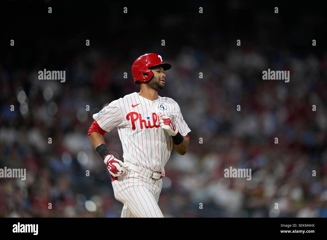 Philadelphia Phillies' Justin Crawford plays during a baseball game ...