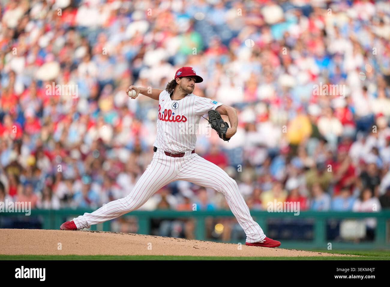 Philadelphia Phillies' Aaron Nola plays during a baseball game Tuesday ...