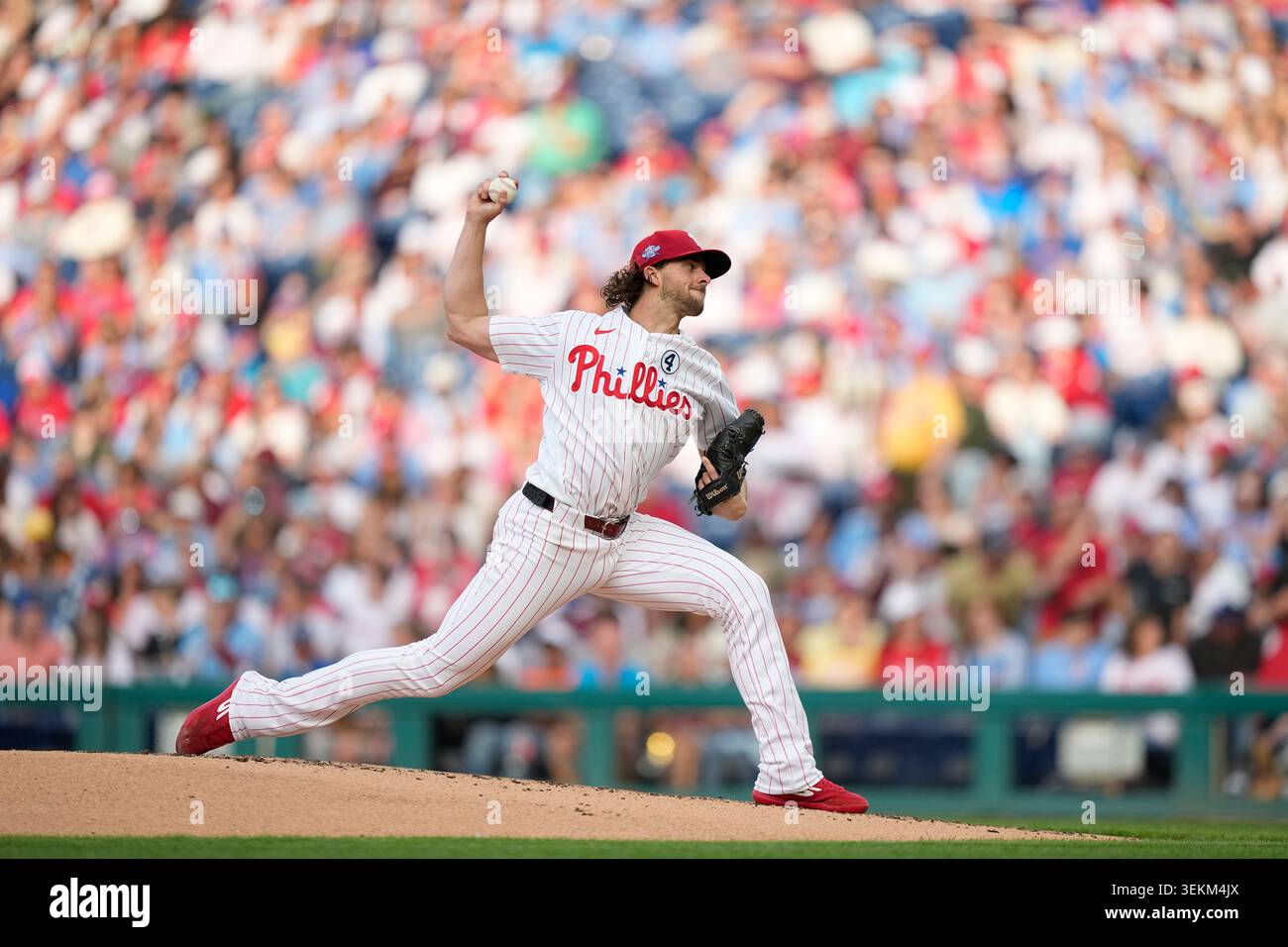 Philadelphia Phillies' Aaron Nola plays during a baseball game Tuesday ...