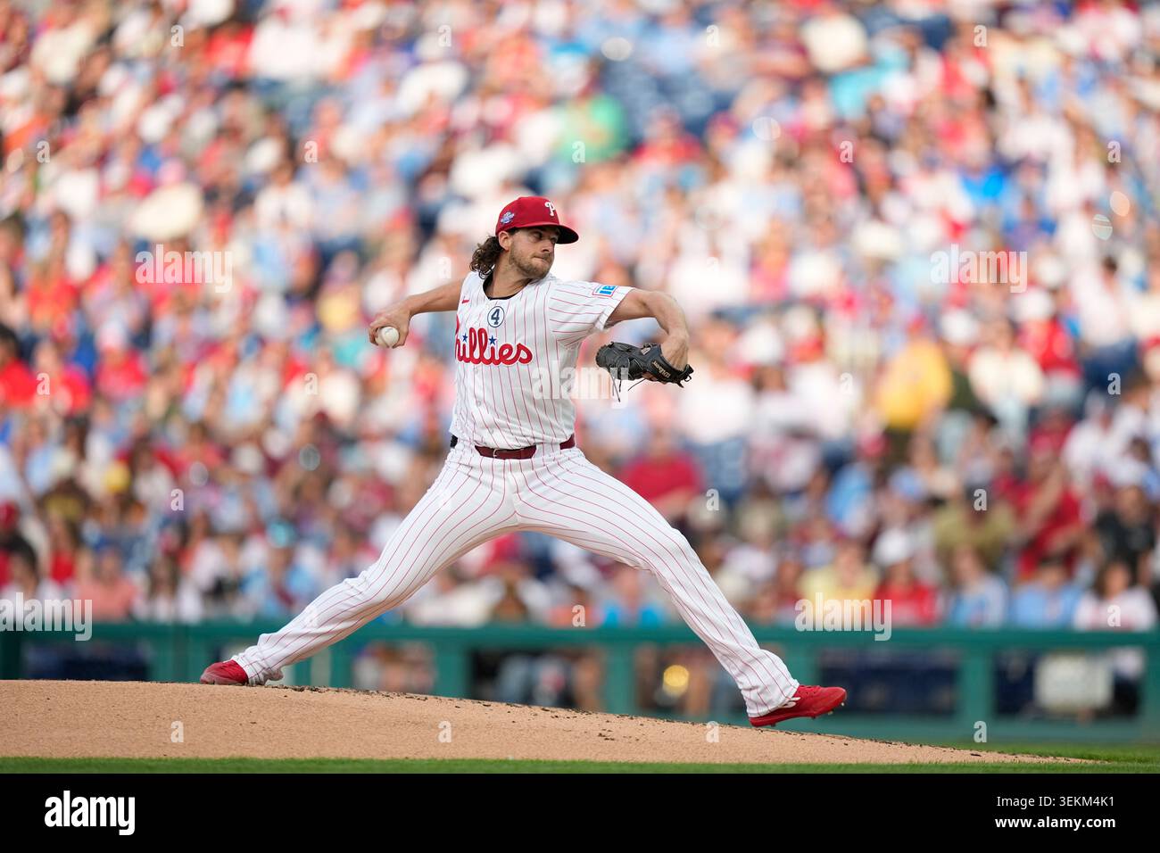 Philadelphia Phillies' Aaron Nola plays during a baseball game Tuesday ...